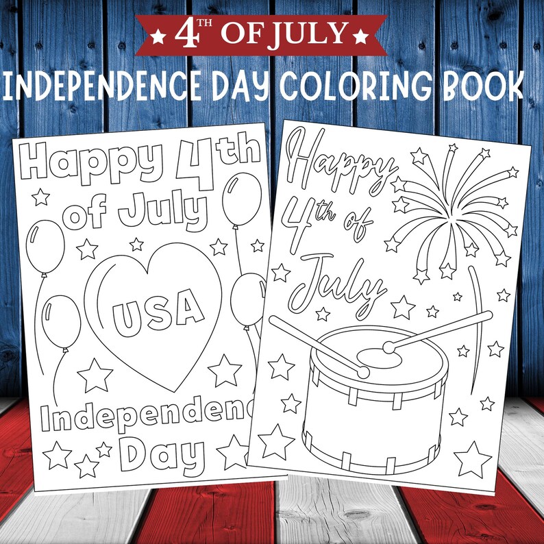 4th of July Coloring Pages/ July 4th Independence Day Picnic Ideas USA ...