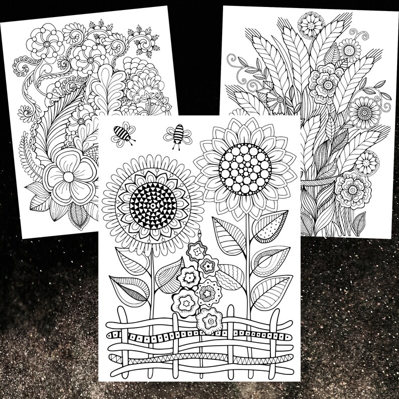 Coloring Sheets Boho Coloring Pages Flowers Printable Coloring Kids ...
