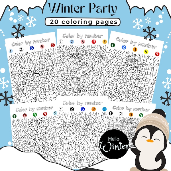 Winter Paint by Number - Etsy