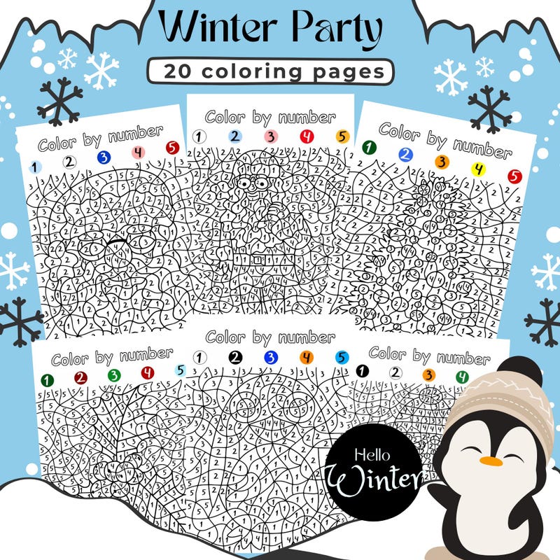 Winter Paint by Number - Etsy