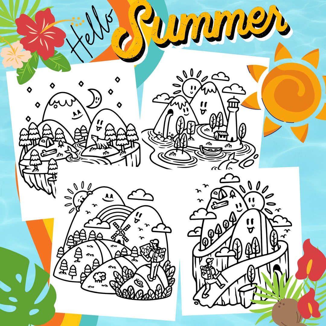 Printable Summer Holiday Coloring Pages for Kids, Boys, Girls, Teens ...