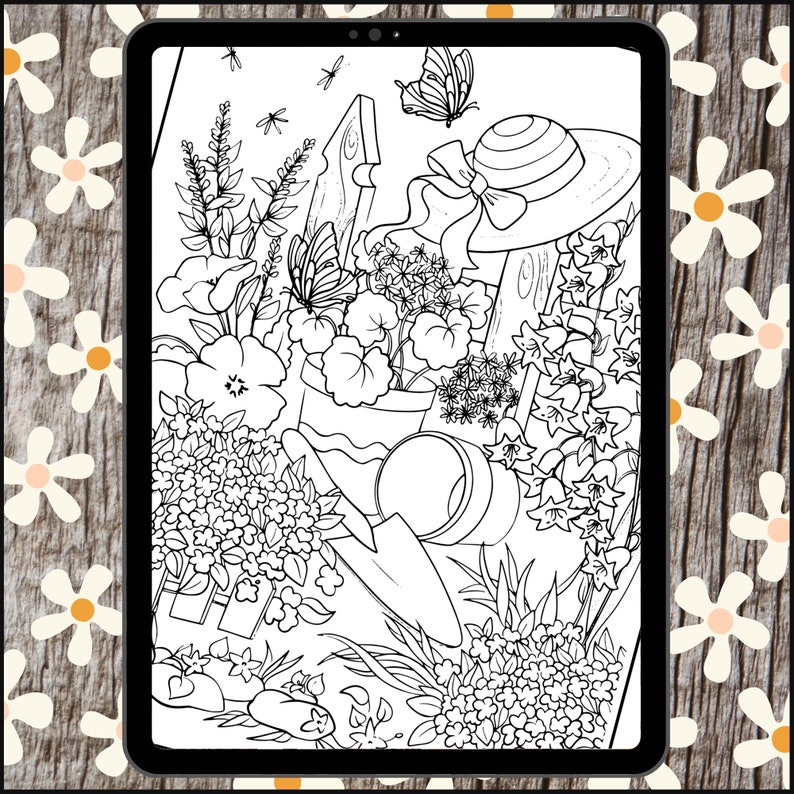 Magical Garden Coloring Book Plants Flowers in the Garden Coloring Book ...