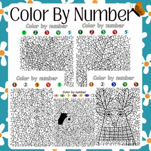 Fall Color by Number | Kids Activity, Coloring Pages (digital Download ...