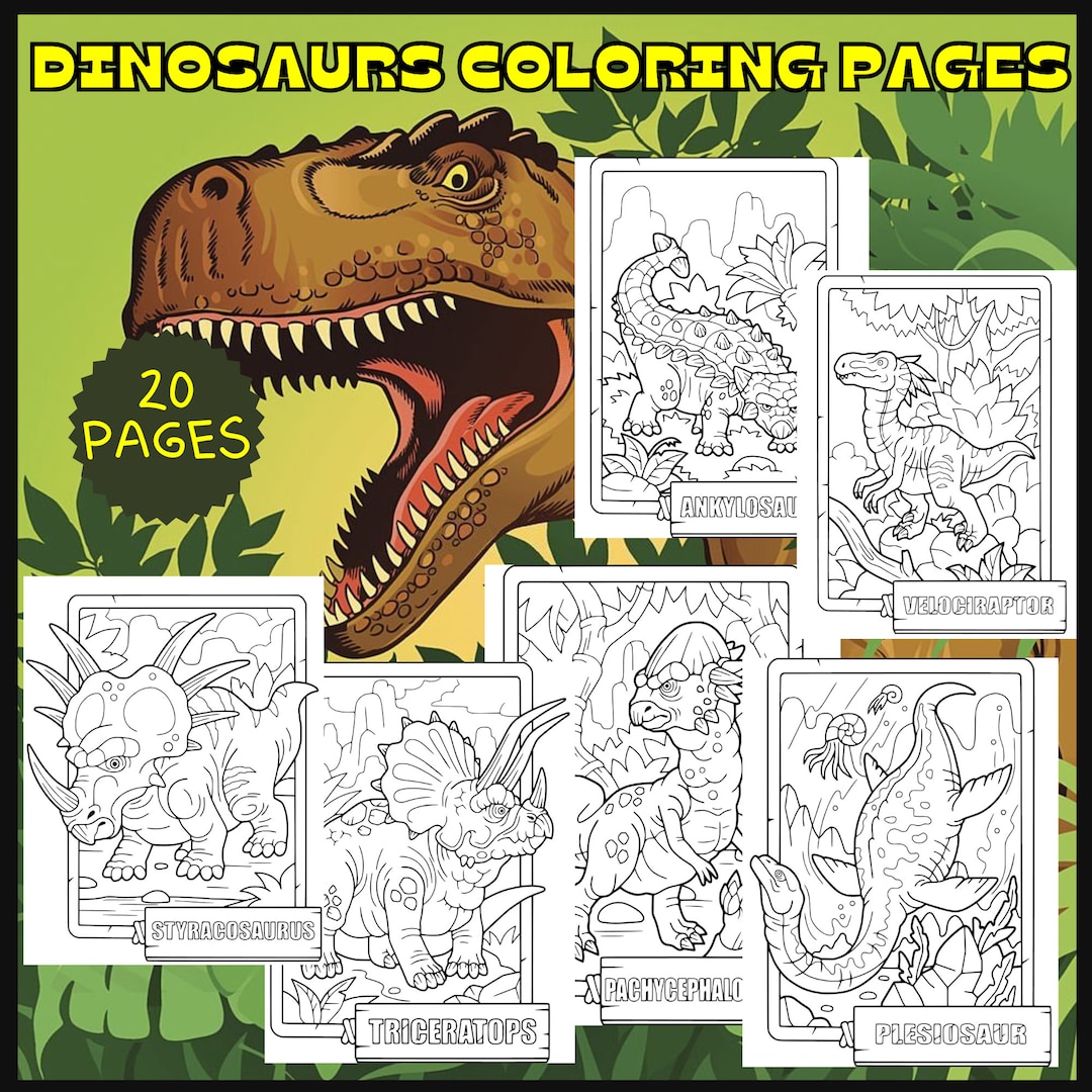 Dinosaur Coloring Pages| Kids Coloring Pages Dinosaur | Printable ...