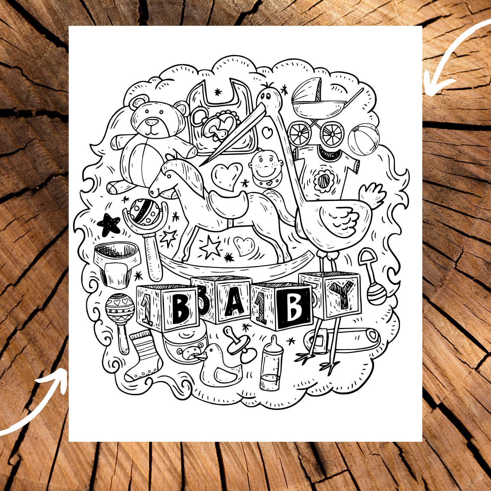 A Bundle of Coloring Pages-doodles Art Coloring Pages-mandala Coloring ...