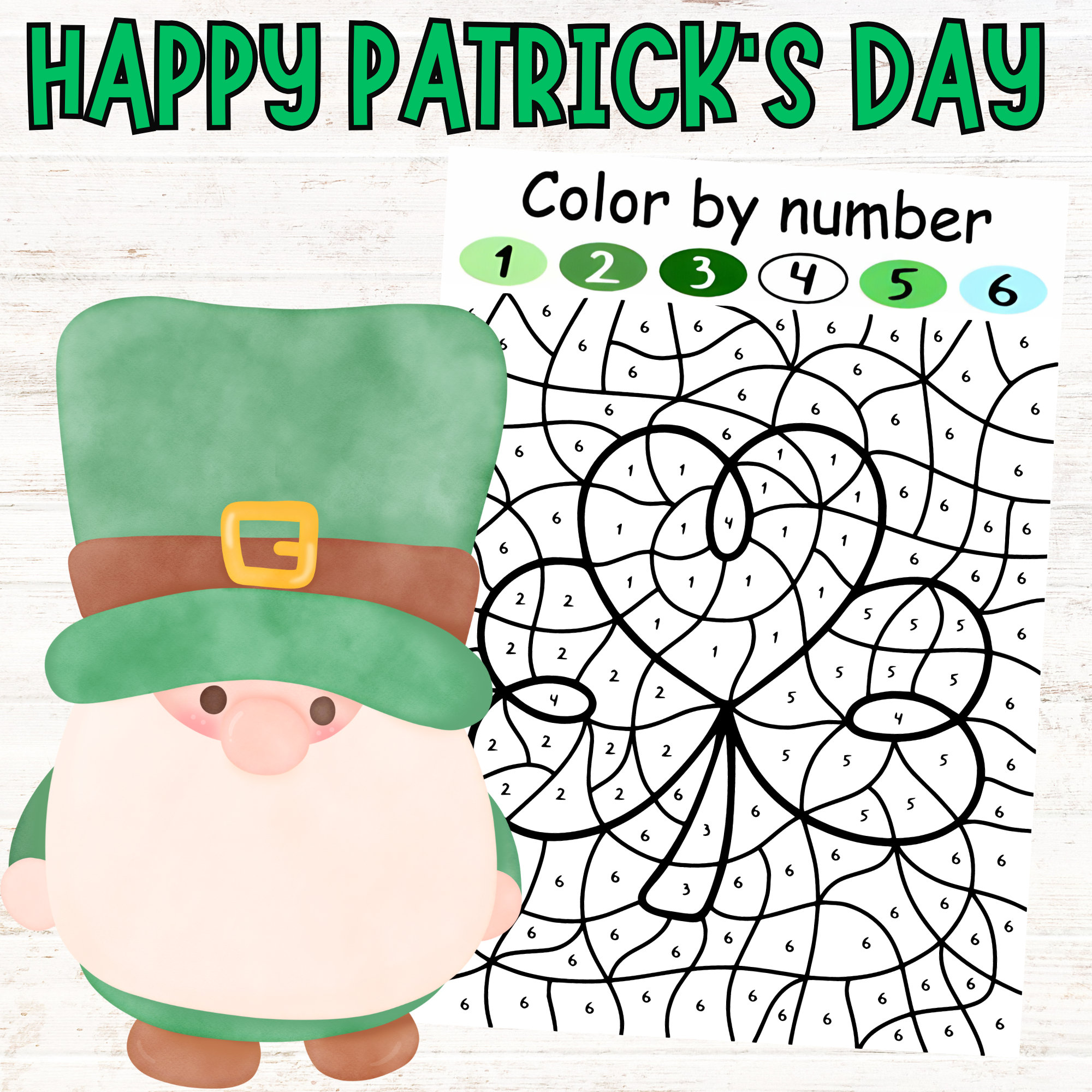 St. Patrick's Day Color by Number Sheets | Color by Number Printable ...