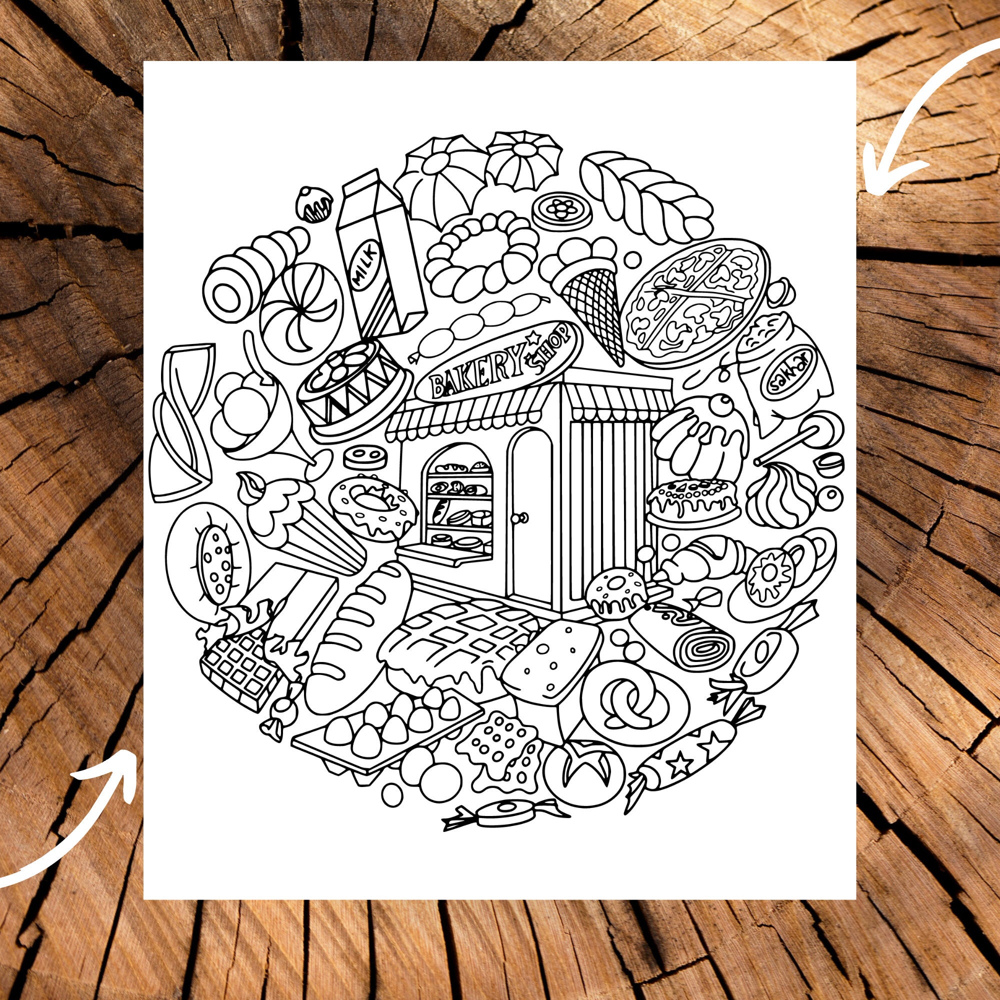 A Bundle of Coloring Pages-doodles Art Coloring Pages-mandala Coloring ...