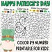 St. Patrick's Day Color by Number Sheets | Color by Number Printable ...