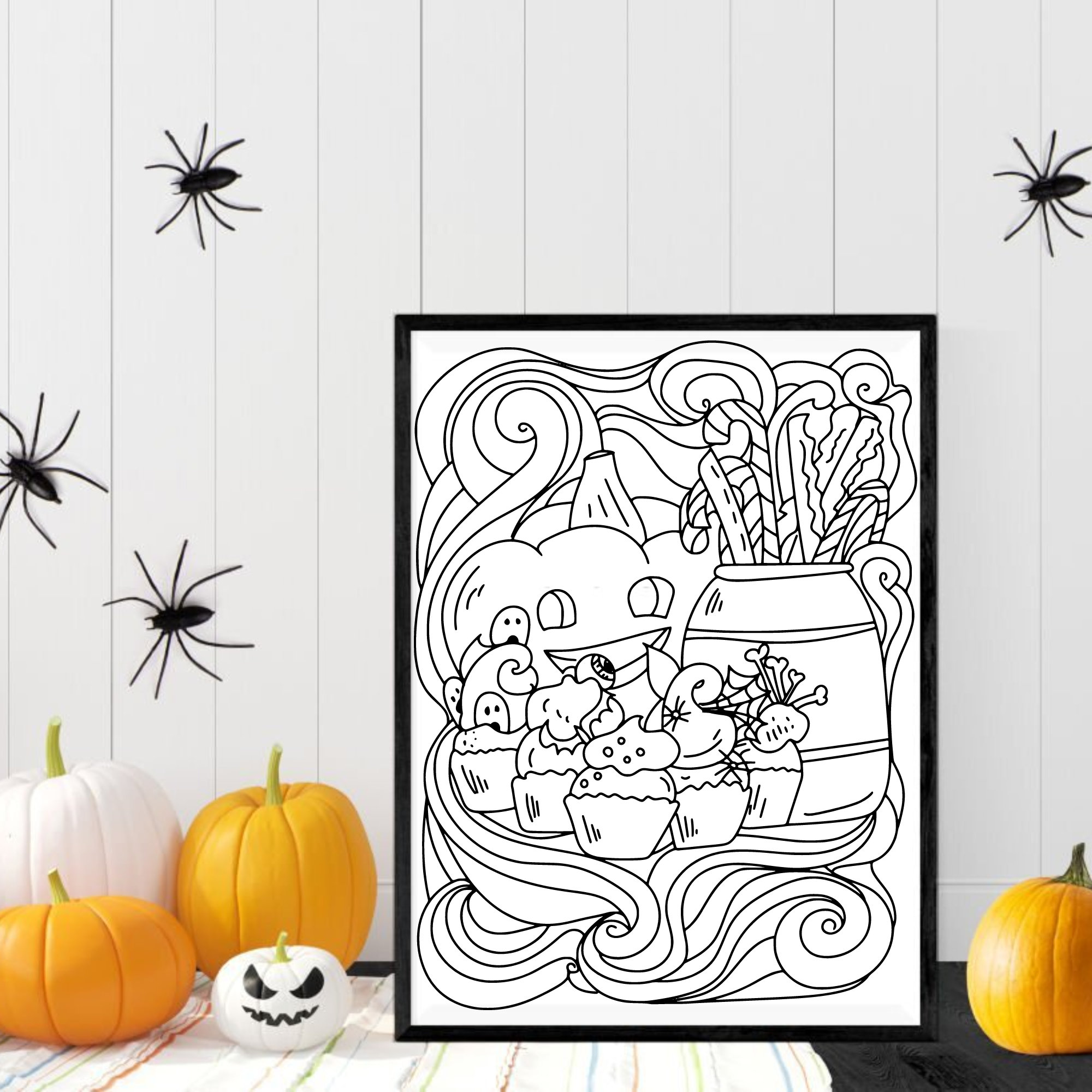 Halloween Coloring Pages, Printable Halloween Coloring Sheet Holiday ...