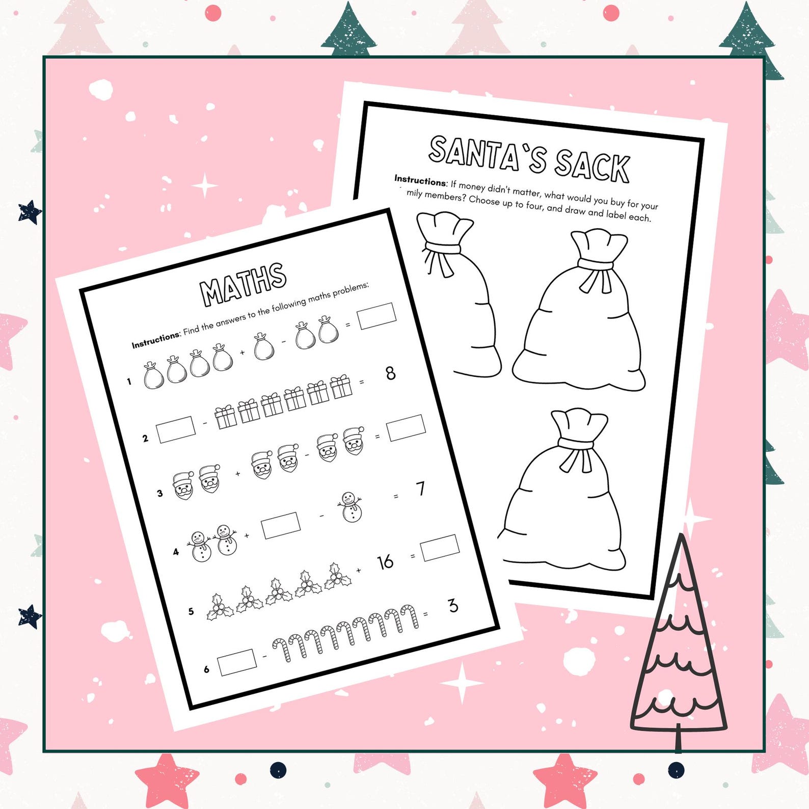 Printable Christmas Activities, Christmas Activities Pack, Activities ...