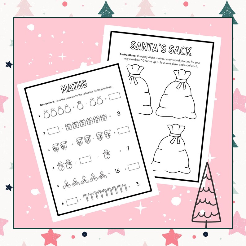 Printable Christmas Activities, Christmas Activities Pack, Activities ...