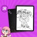 Cartoon Mix Coloring Pages -cartoon Characters -toddler Busy Book ...