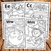 A-Z Animals Coloring Pages for Toddlers & Preschoolers - Printable ...