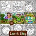 Earth Day Coloring Pages| Planet Earth Coloring for Kids| Earth Day ...