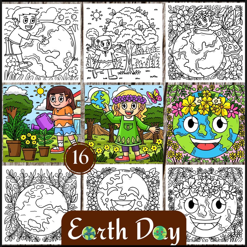 Earth Day Coloring Pages| Planet Earth Coloring for Kids| Earth Day ...
