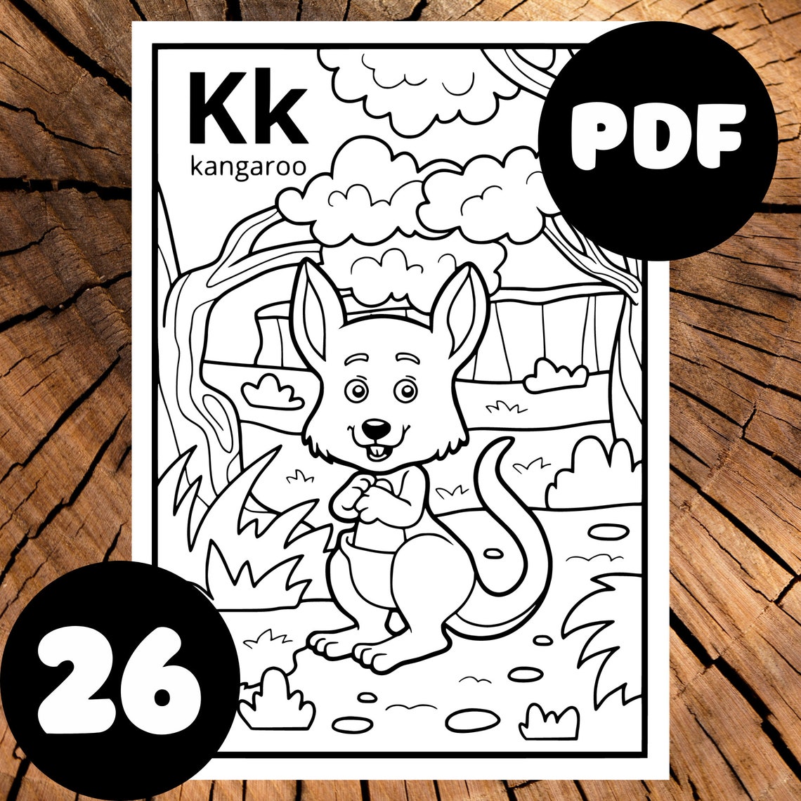A-Z Animals Coloring Pages for Toddlers & Preschoolers Printable ...