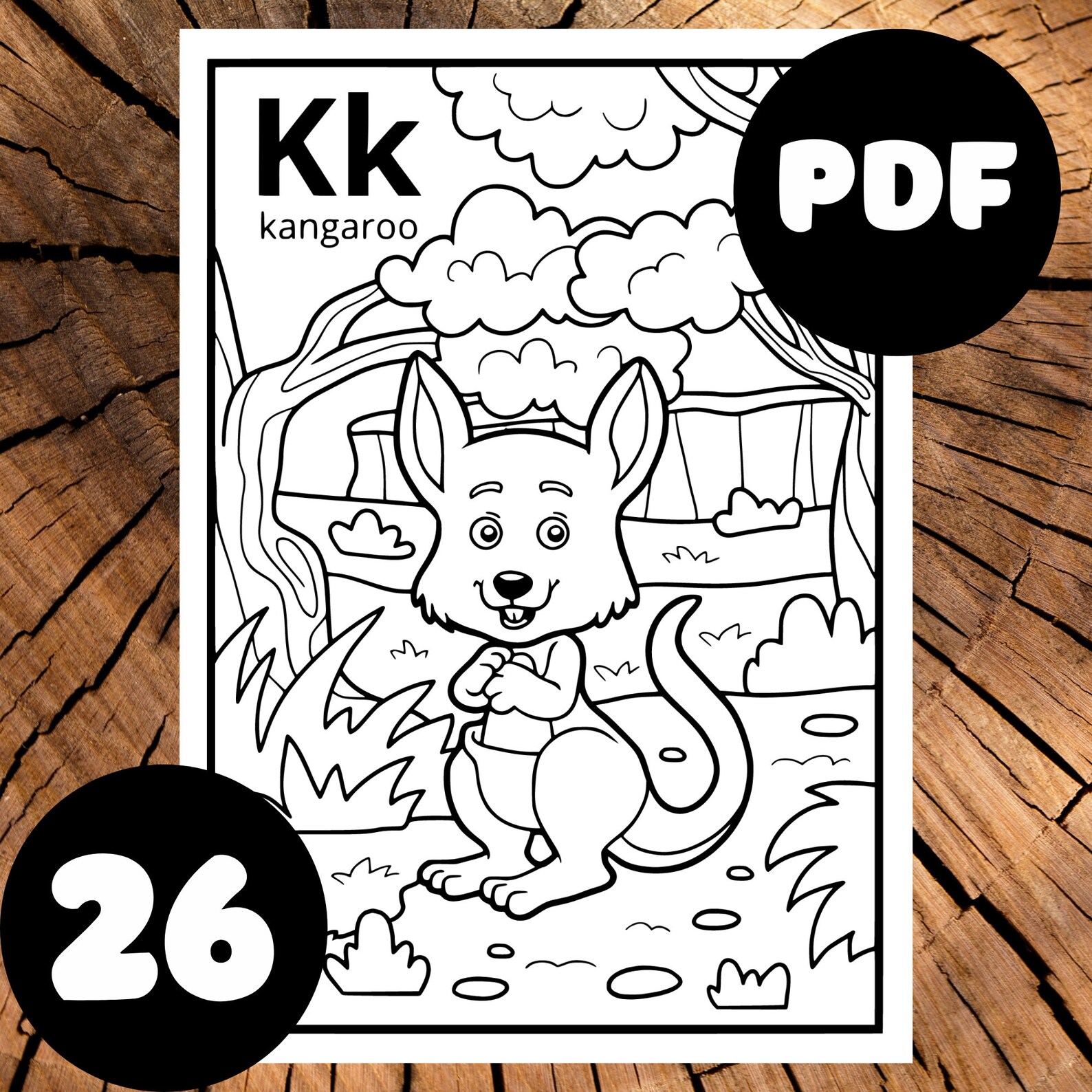 A-Z Animals Coloring Pages for Toddlers & Preschoolers - Printable ...