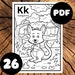A-Z Animals Coloring Pages for Toddlers & Preschoolers - Printable ...