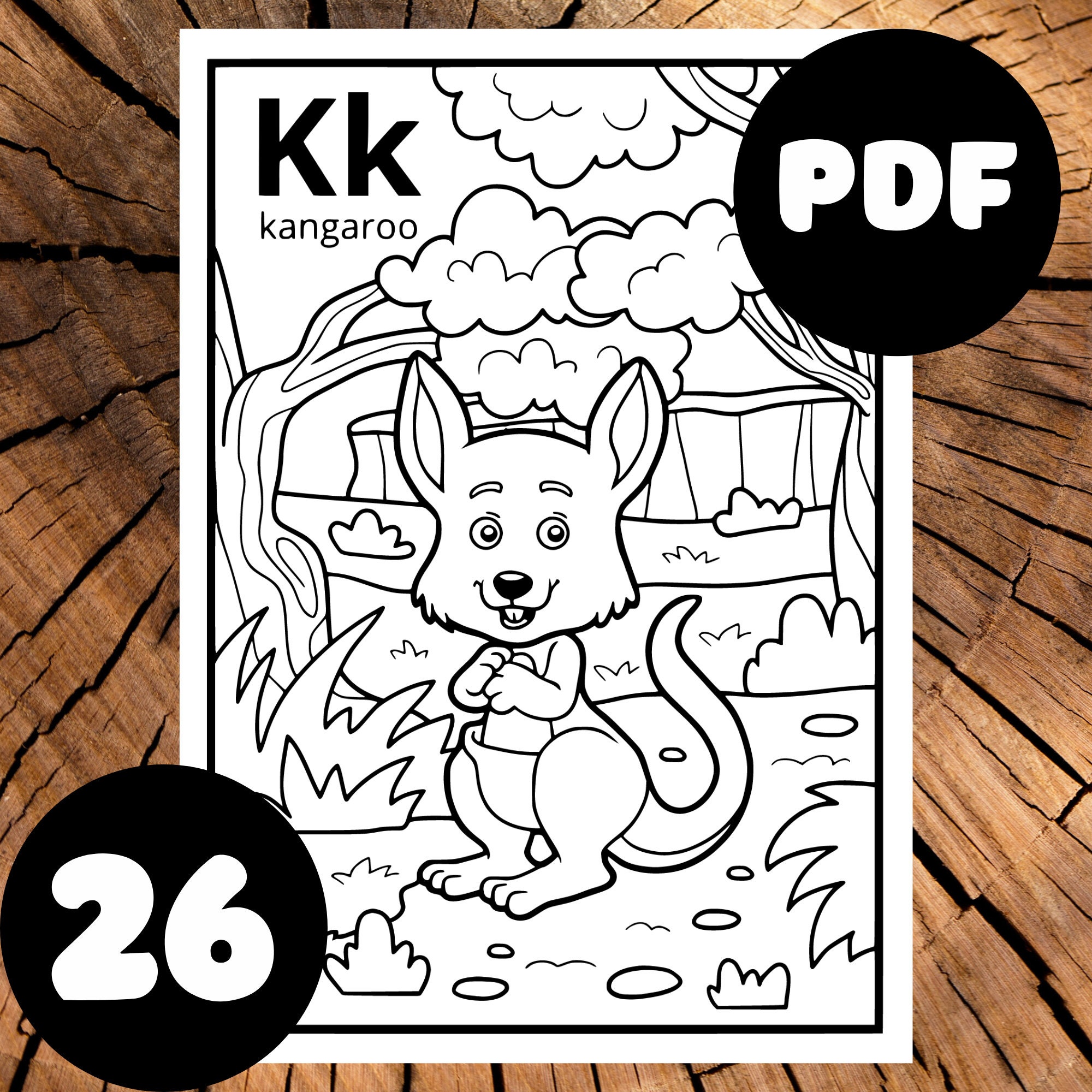 A-Z Animals Coloring Pages for Toddlers & Preschoolers - Printable ...