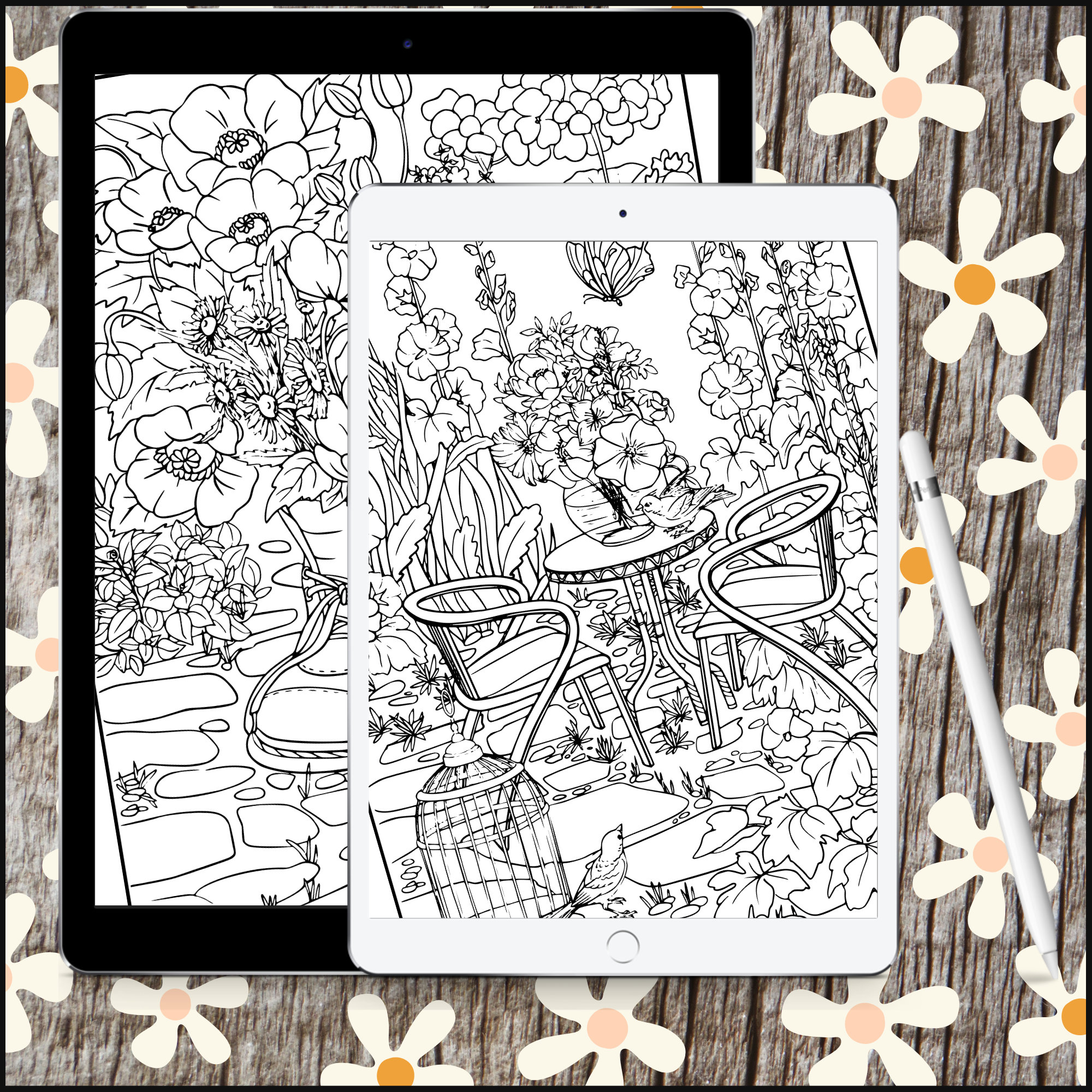 Magical Garden Coloring Book Plants Flowers in the Garden Coloring Book ...