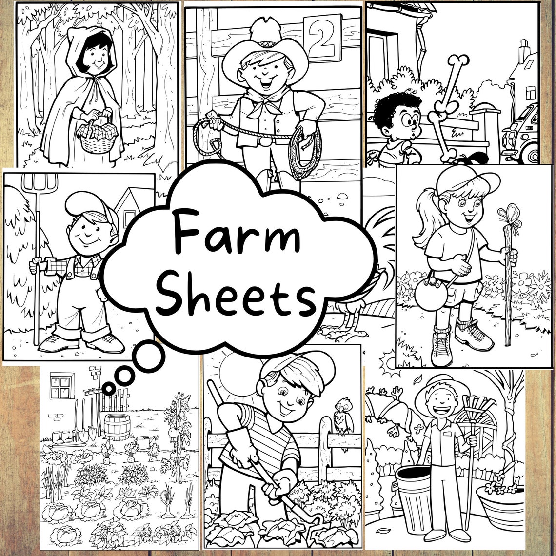 Farm Coloring Pages, Funny Animals Coloring Sheets, Nature Coloring ...