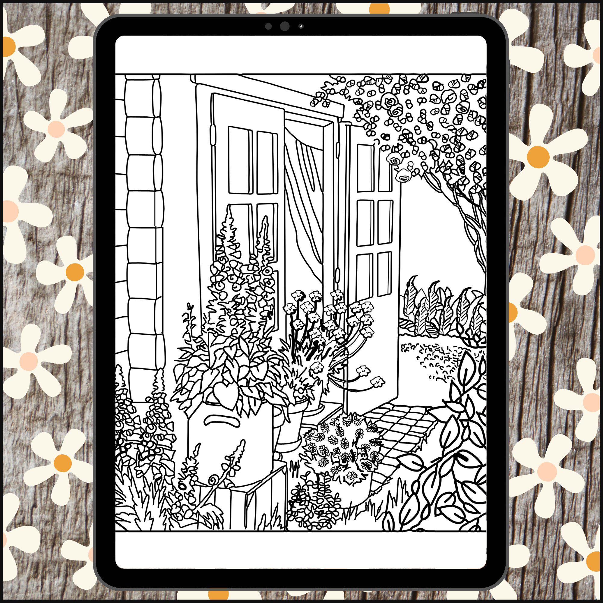 Magical Garden Coloring Book Plants Flowers in the Garden - Etsy