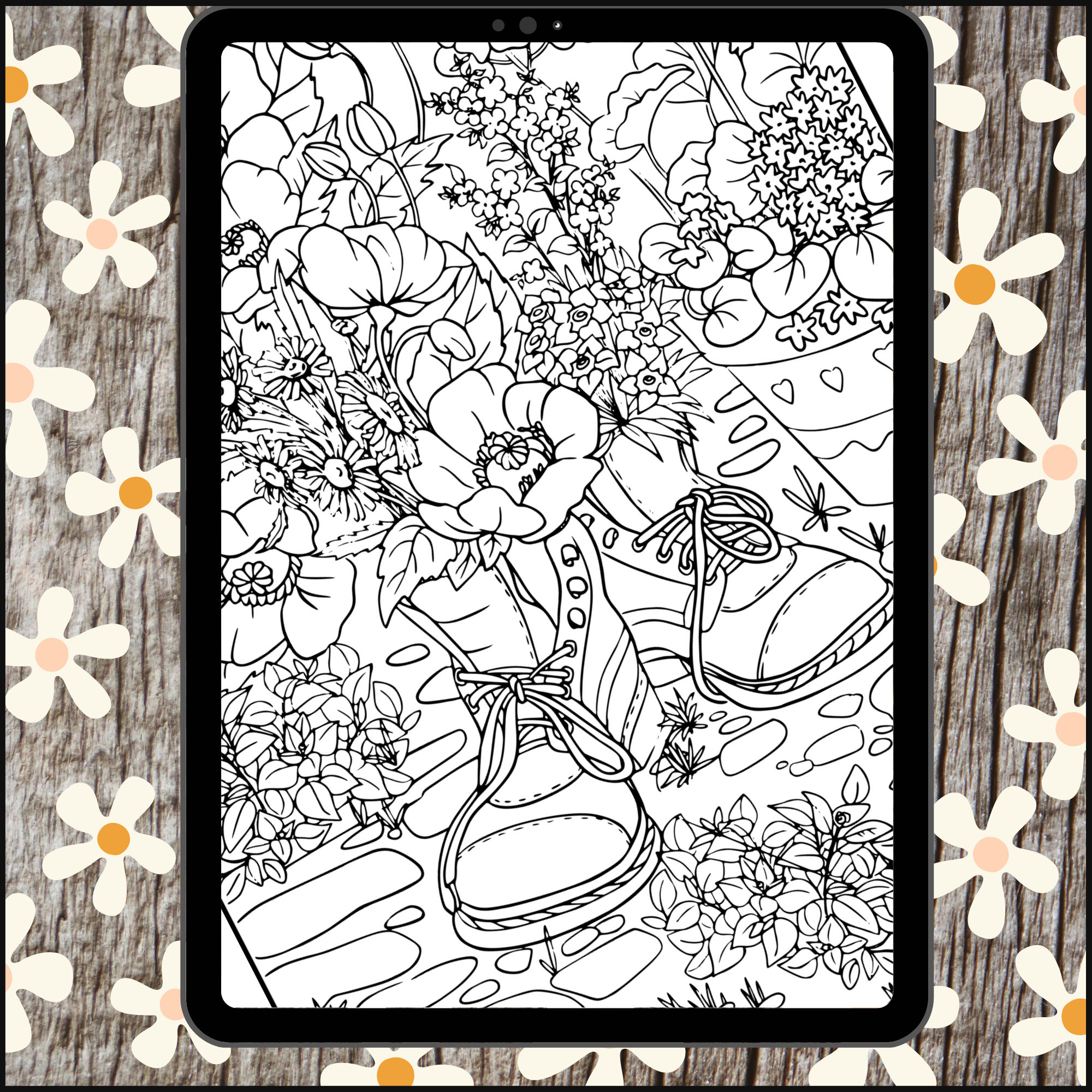 Magical Garden Coloring Book Plants Flowers in the Garden - Etsy