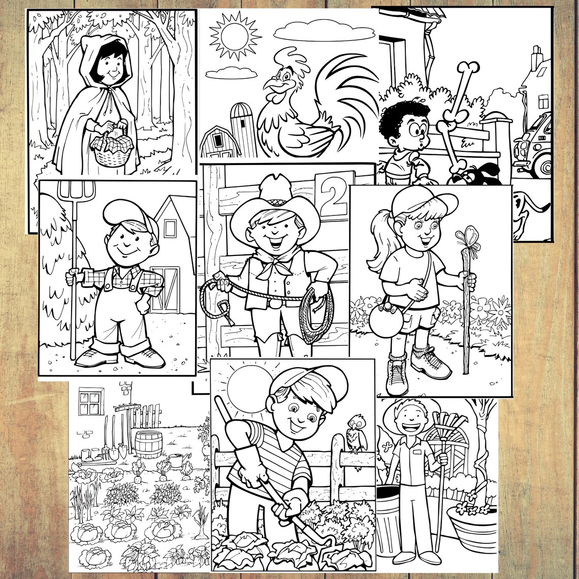 Farm Coloring Pages, Funny Animals Coloring Sheets, Nature Coloring ...