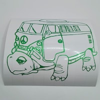 Good Vibes VW Bus Sticker | Laptop Sticker | Notebook Sticker | Vinyl ...