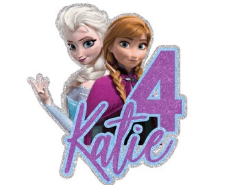 Frozen Cake Topper Elsa Anna Cake Topper Frozen Birthday - Etsy UK