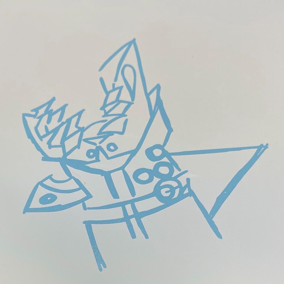 Jinx Fishbones Scribble Vinyl Decal Sticker - Etsy