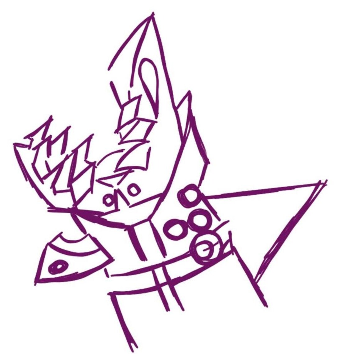 Jinx Fishbones Scribble Vinyl Decal Sticker - Etsy