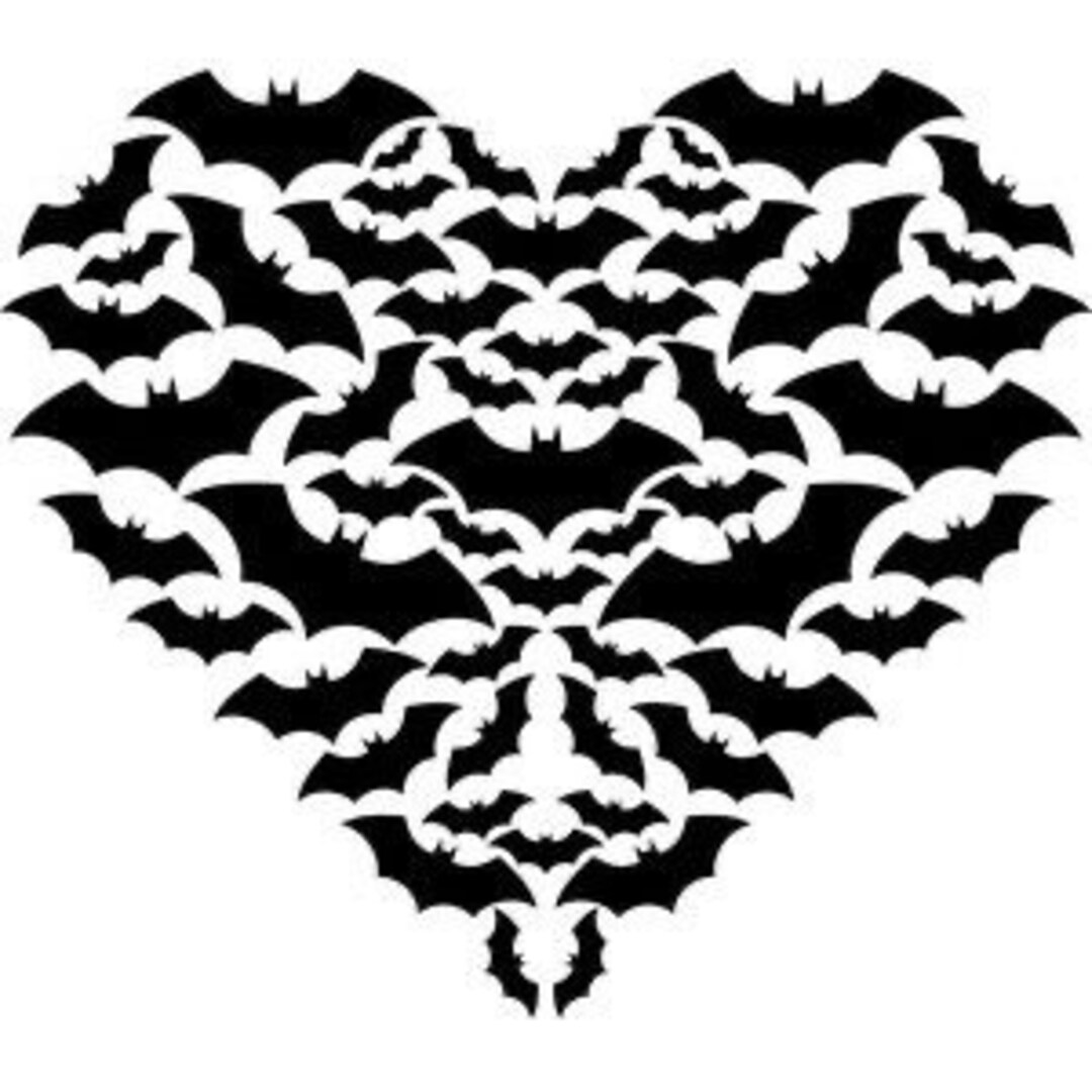 Bat Heart Vinyl Decal Sticker - Etsy