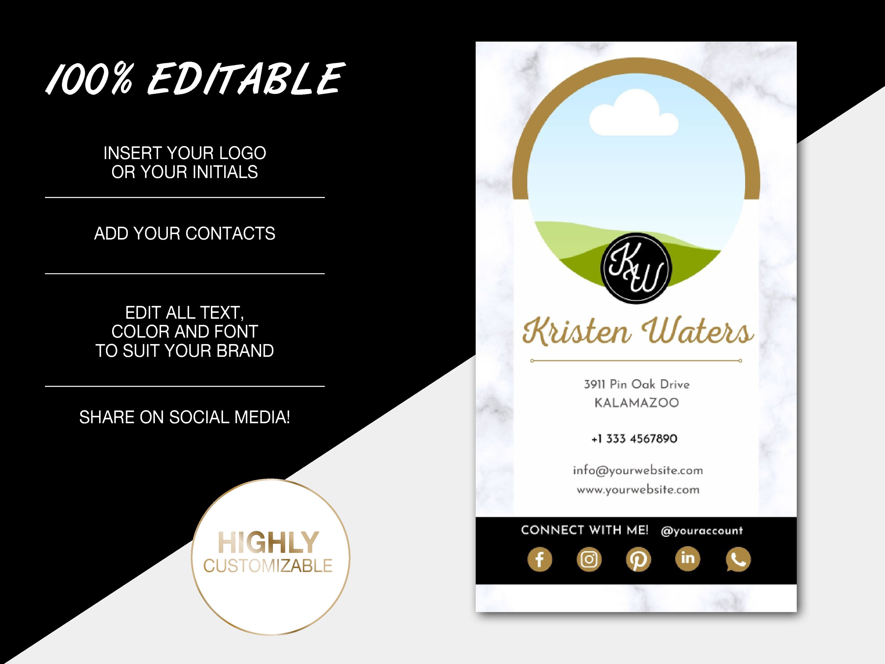 ANIMATED Digital Business Card Template, Animated Instagram Story ...