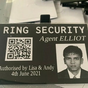 Ring Security Personalised Ring Bearer’s Wedding Agent ID Card - Etsy