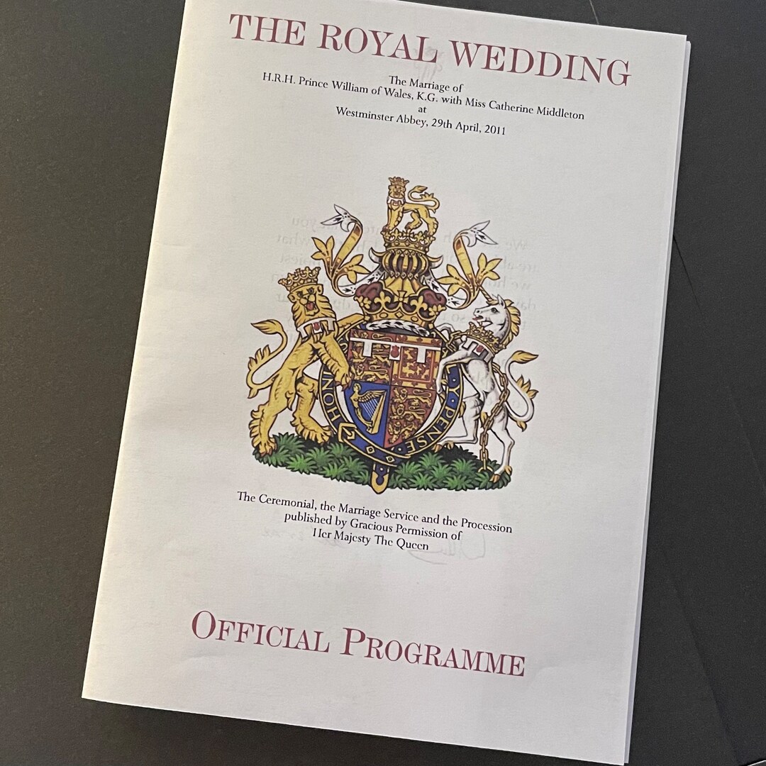 Official Order of Service for the Wedding of Prince William & Catherine ...