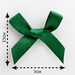 Mini Dark Green Satin Bows | Pack of 10 | Christmas | Pre-tied 3cm Wide ...
