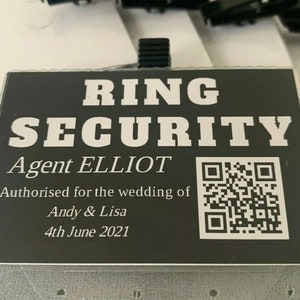 Ring Security Personalised Ring Bearer’s Wedding Agent ID Card - Etsy