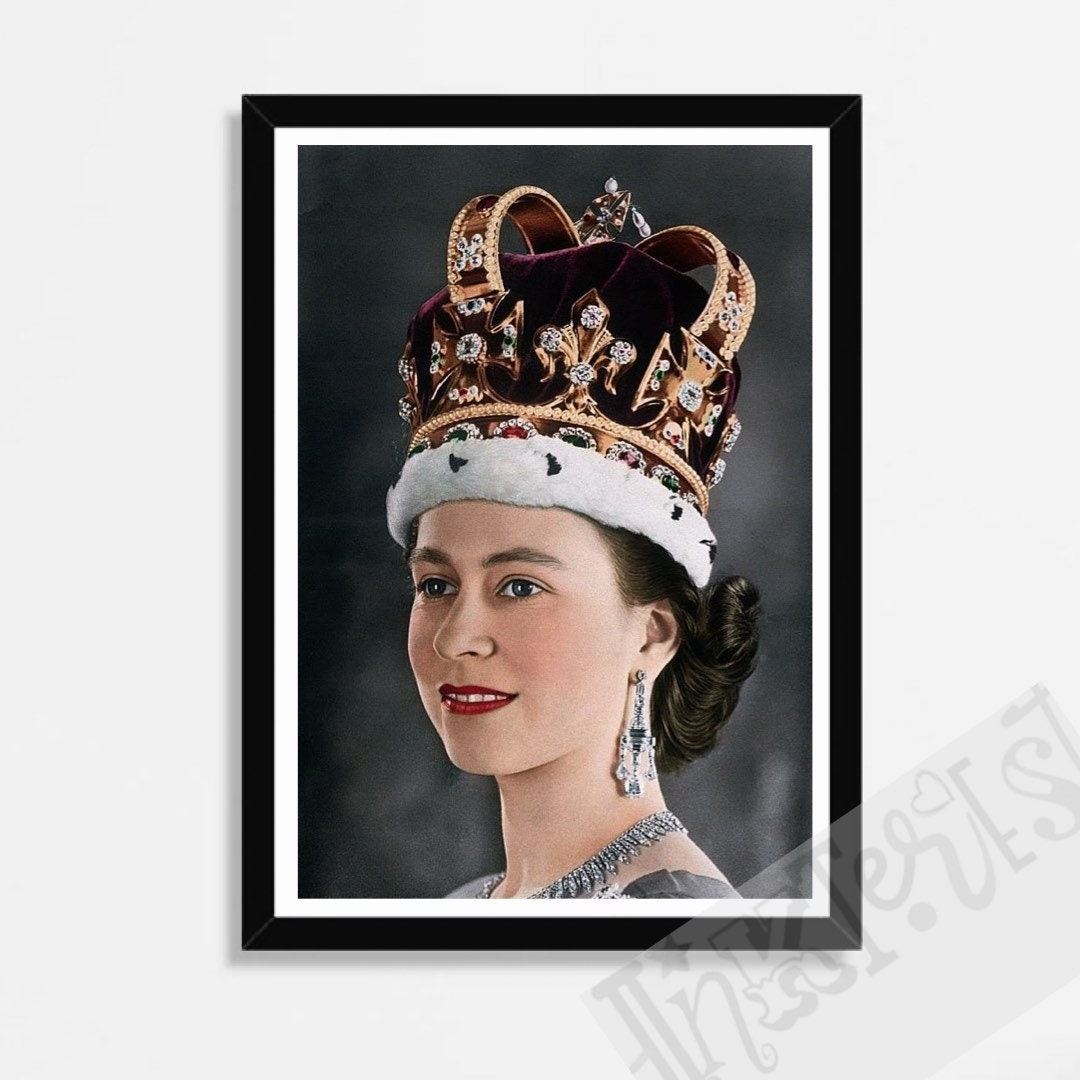 Queen Elizabeth II Portrait Wall Art Print Cecil Beaton 1953 Coronation ...