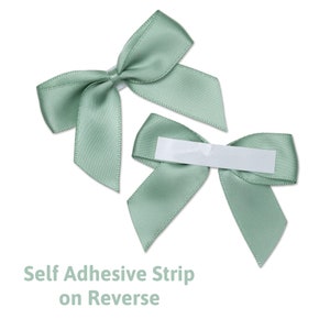 Small Sage Green Satin Bows | Pack of 3/6/12/24 | Pre-tied 5cm Wide ...