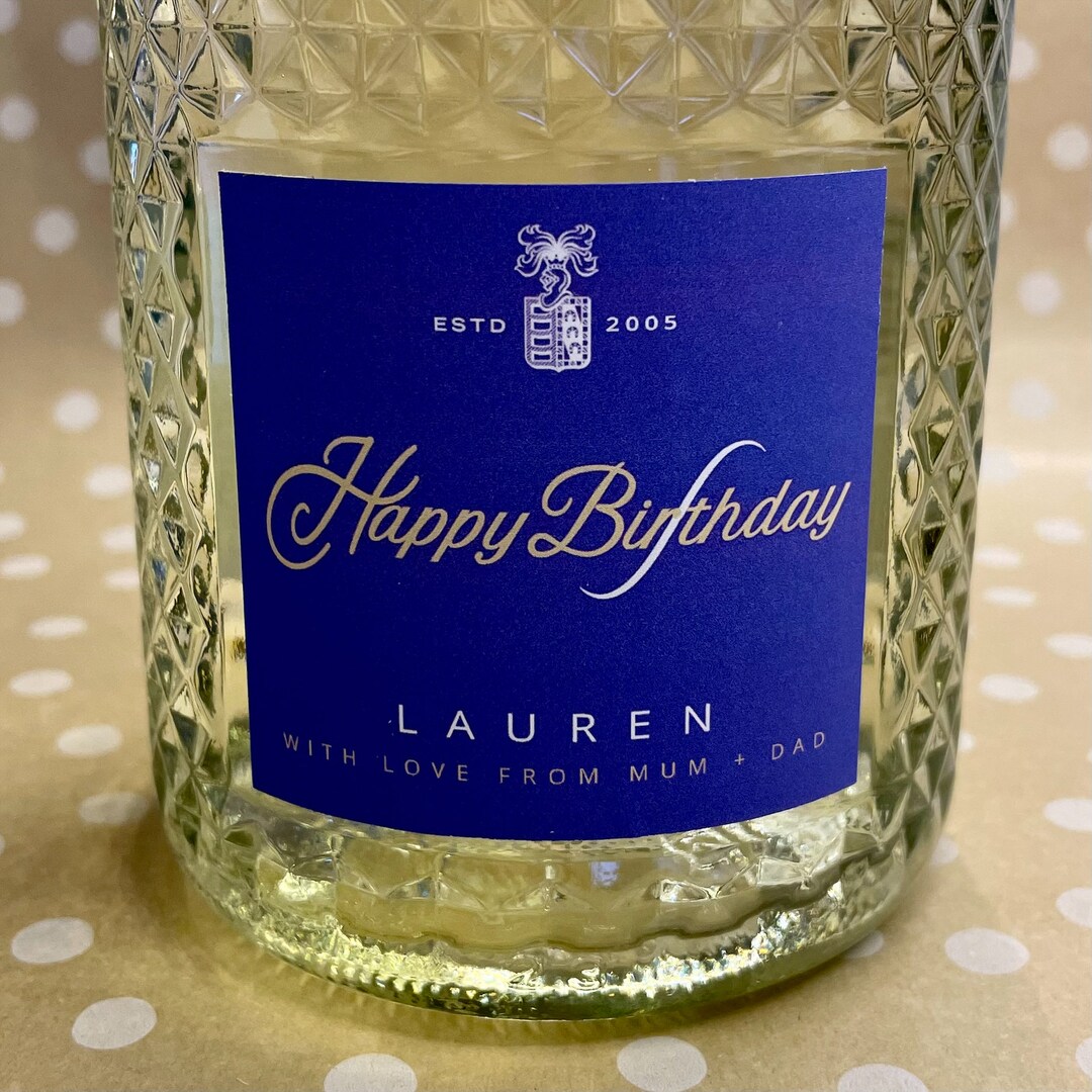 Personalised Prosecco Label | 750ml 75cl Bottle Size | Made for ...