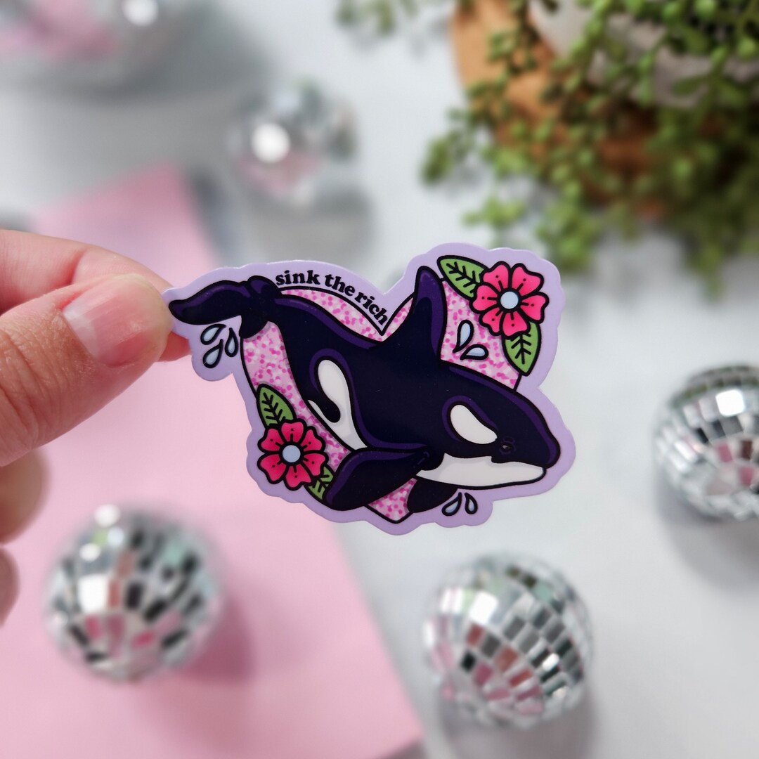 Sink the Rich Orca Sticker | Glossy or Holo Tattoo Style Killer Whale ...