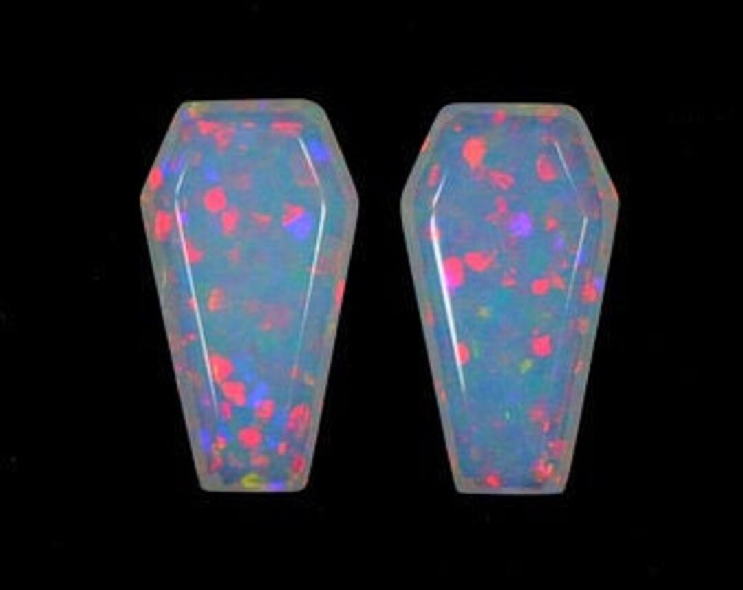Russian Opal Gemstone Pair, 17x10mm Coffin Tablet Cut - Etsy