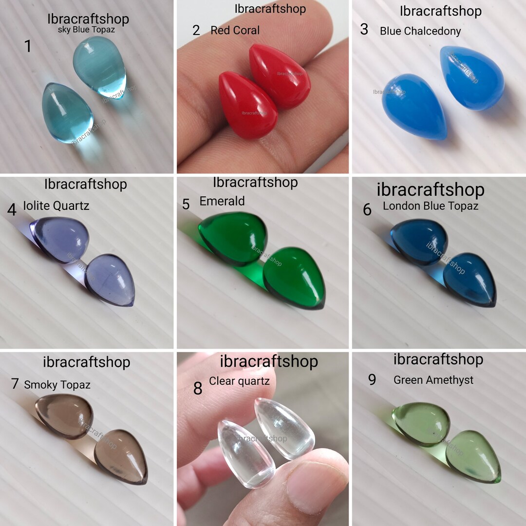 1 Matched Pair Excellent Quality Small Crystal Drops, Smooth Teardrop ...