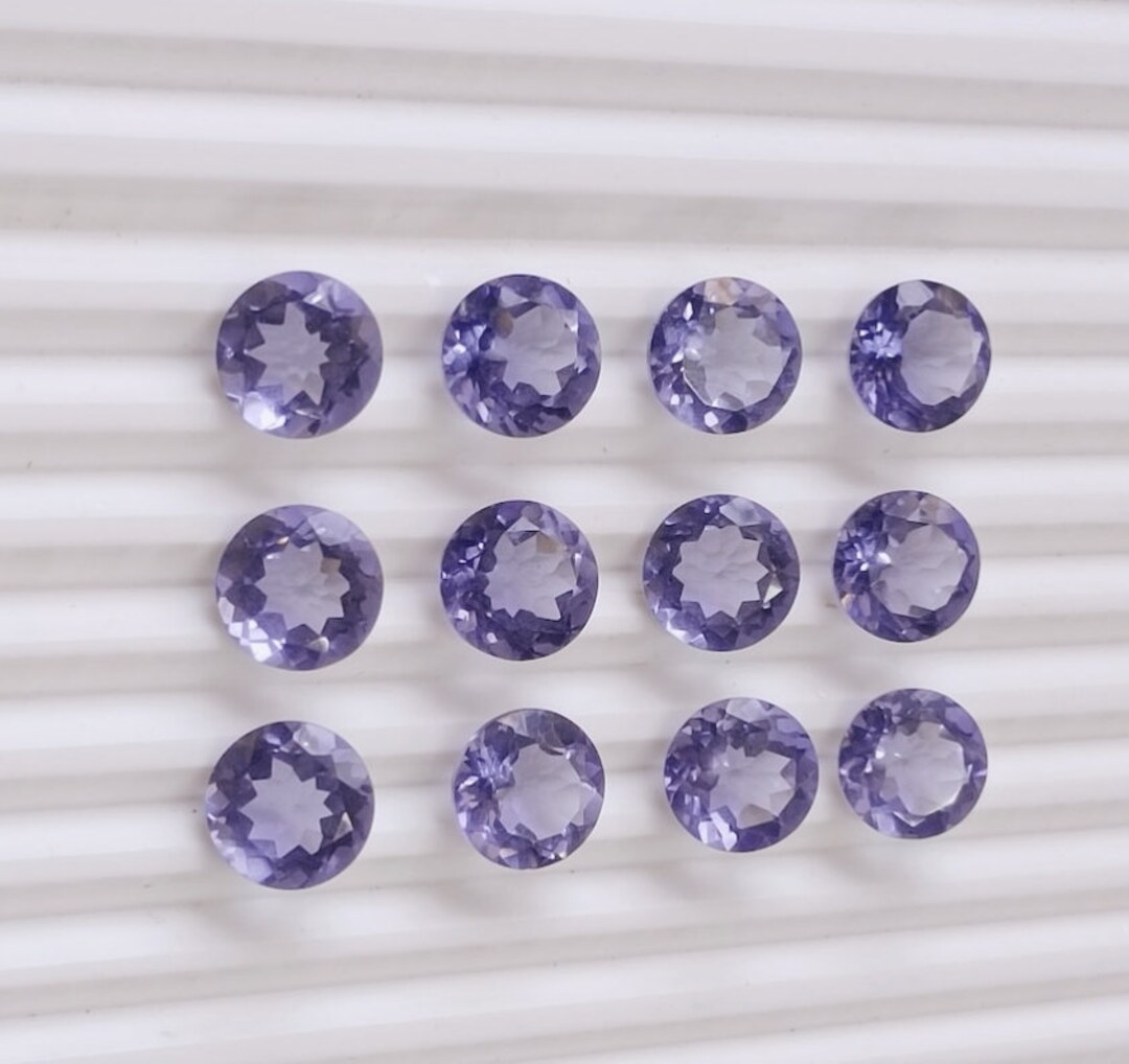 Iolite Quartz 2 Mm to 20 Mm Round Cut Normal Cut Gemstone Iolite Quartz ...