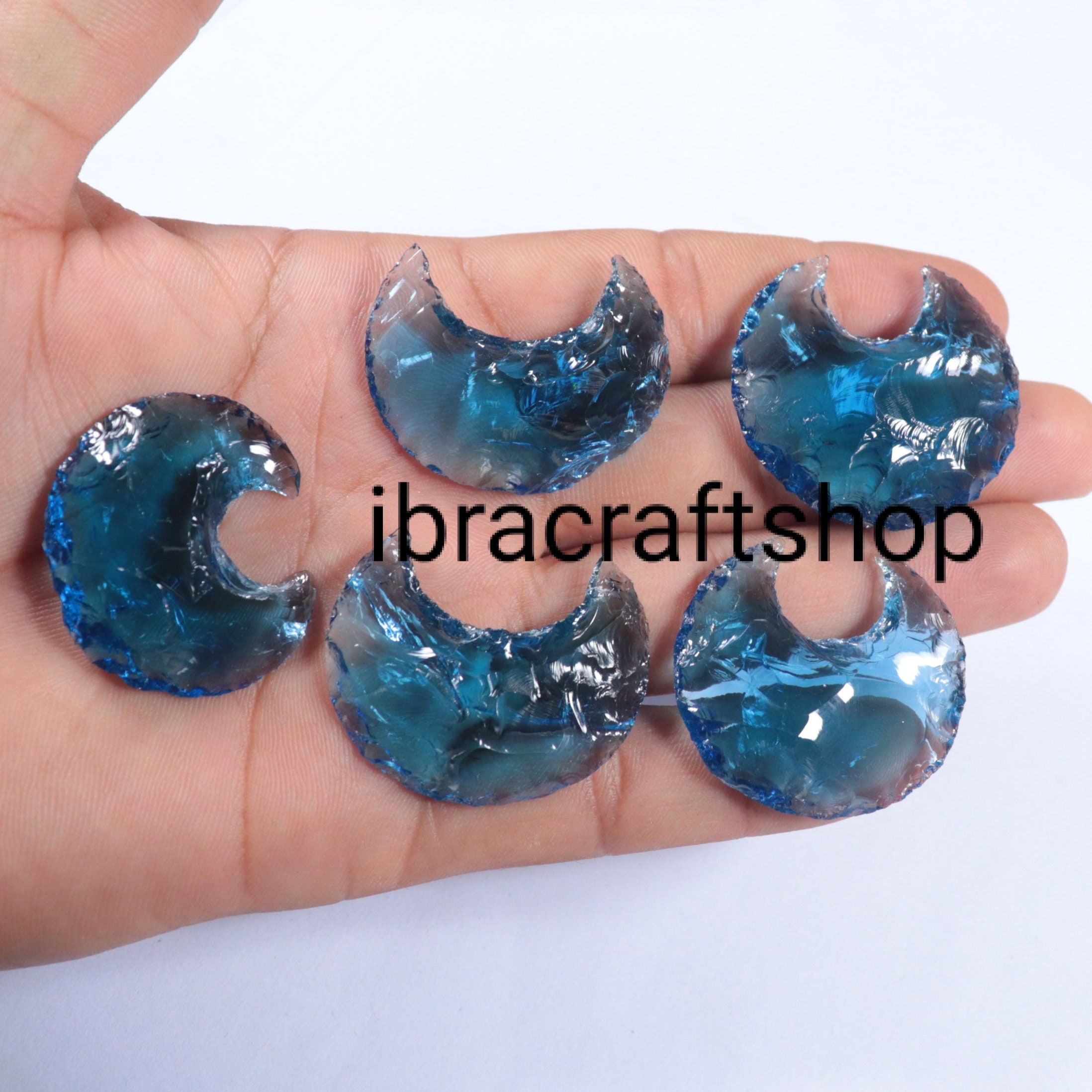 Opalite Moon Crystal Healing Stone Crescent Moon Shape Rose - Etsy UK