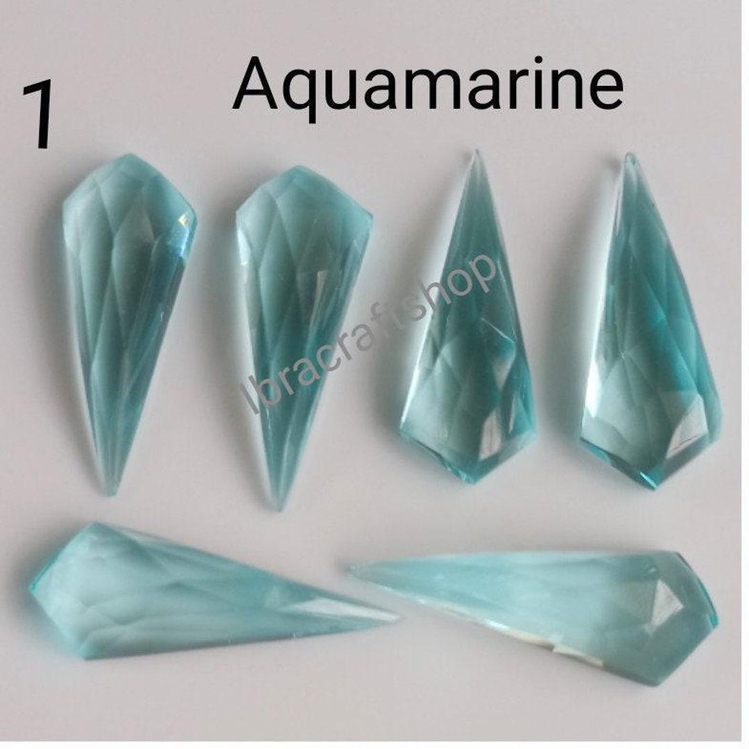 Aaa+quality Very Rare Natural Mix Gemstones Kite Shape 1 Pair 27X10MM ...