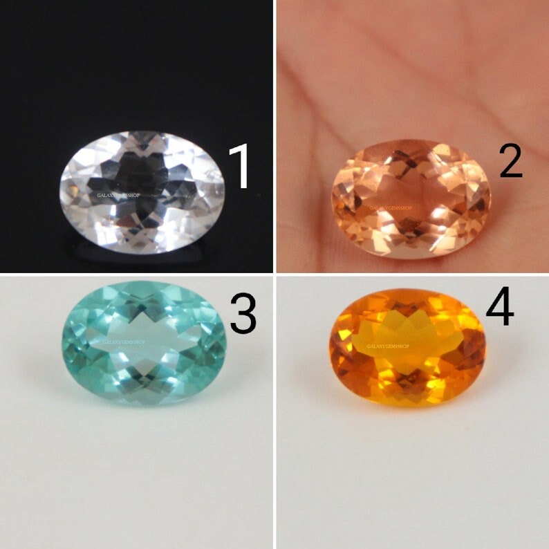 Mix Quartz Oval Gemstone Oval Shape 1 Pair 16X12 Mm Oval - Etsy