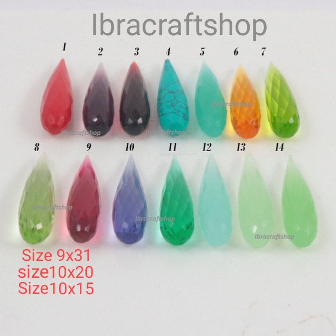 A Beautiful Pair of Mix Hydro Quartz Gemstones 31X9 Mm Faceted - Smooth ...