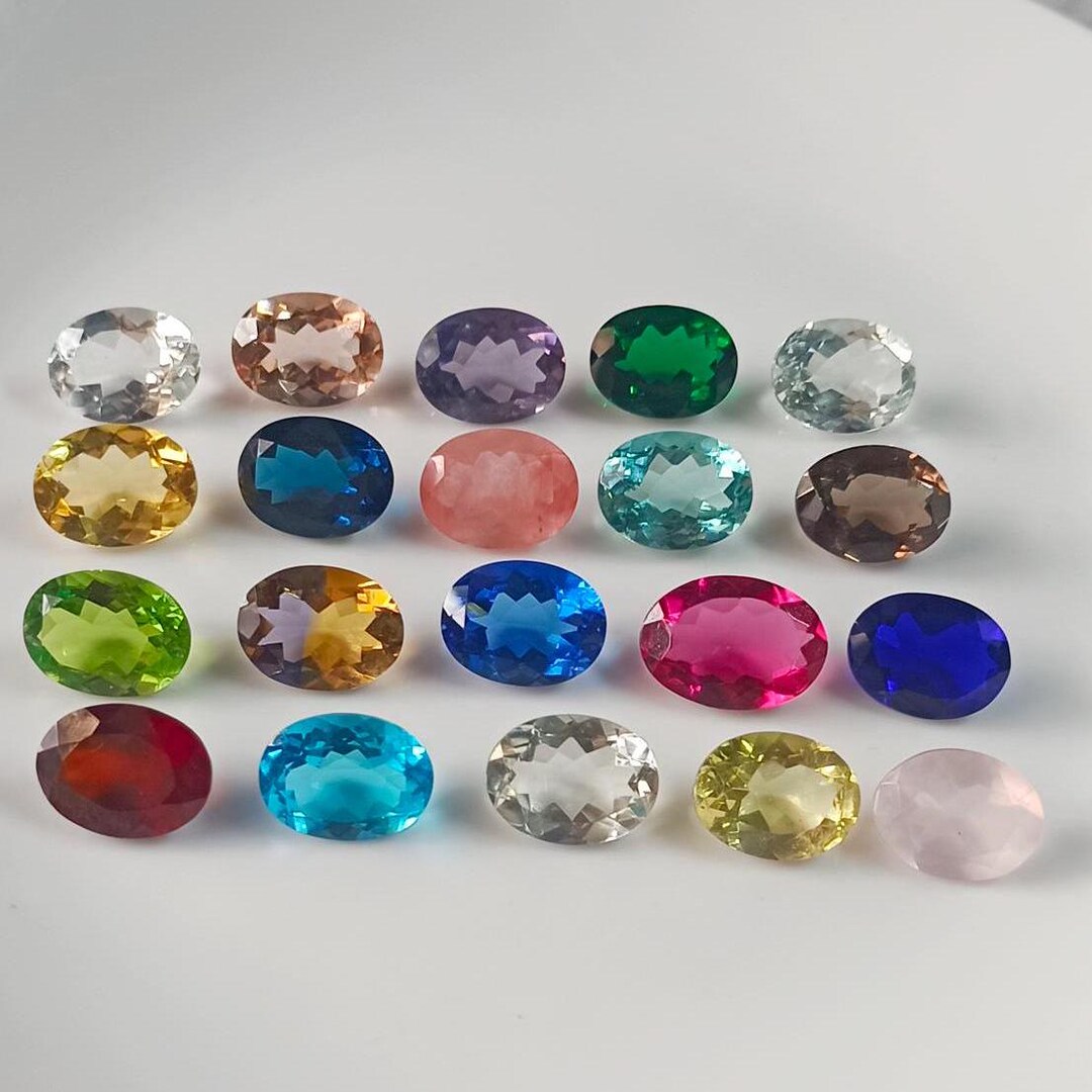 Mix Quartz Oval Gemstone Oval Shape 1 Pair 16X12 Mm Oval Normal Cut ...